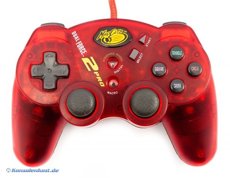 PS2 - Controller / Pad #rot-transp. Dual Force 2 Pro [MadCatz ...