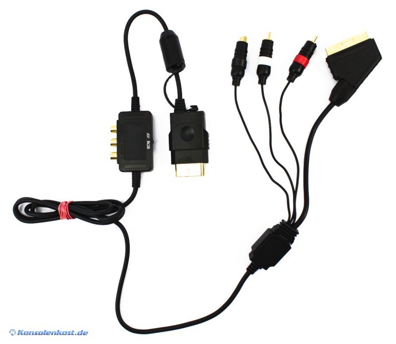 Xbox - Scart RGB Kabel mit AV, Audio und S-Video Out, vergoldet ...