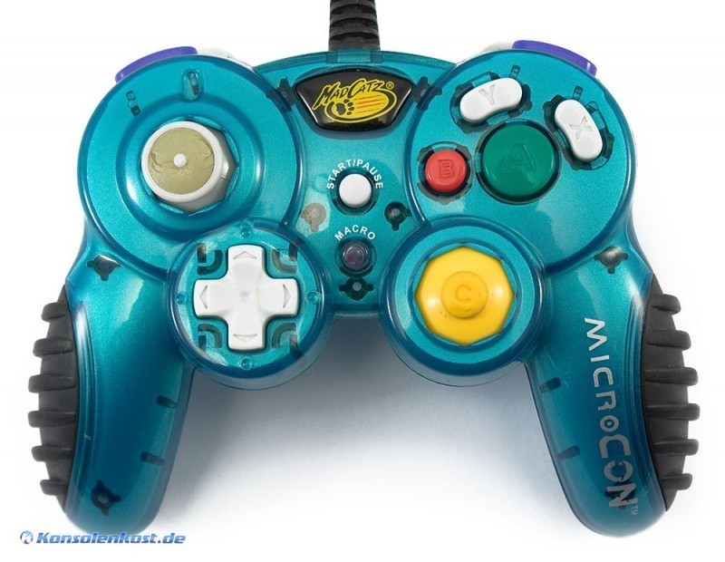 GameCube - Controller / Pad #türkis MicroCON mit Macro Funktion [MadCatz] (gebraucht) | Konsolenkost