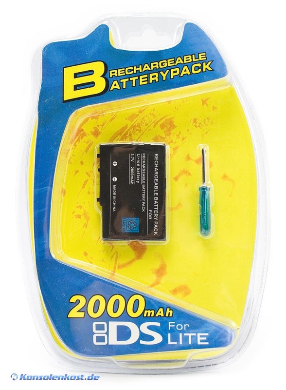 Nintendo DS - DS Lite - Rechargeable Battery Pack 2000mAh (NEU & OVP ...