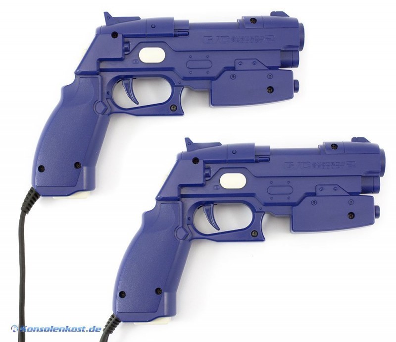 PS2 - Light Gun / Pistole / Phaser G-Con NPC-106 Doppelpack #blau ...