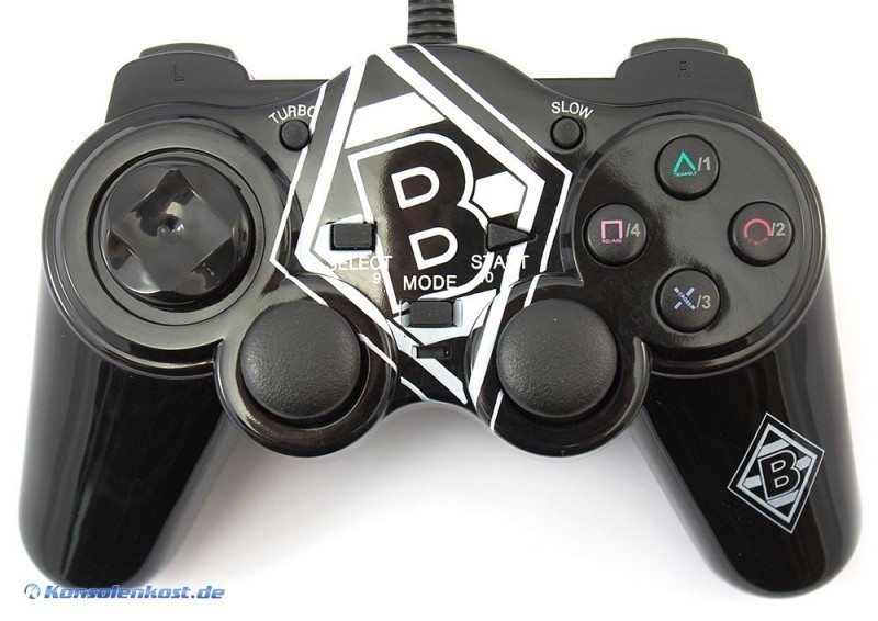 PS2 - Controller / Pad mit Turbo & Slowmotion #Borussia Custom Design ...
