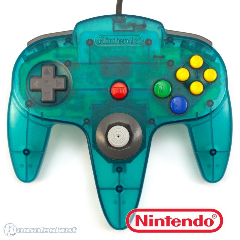 N64 - Original Controller #Clear-Blue White / blau-weiß transp. NUS-005 ...
