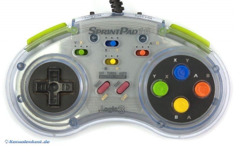 SNES - Controller - SprintPad 16 mit Turbo & Auto Fire #transp. [Logic ...