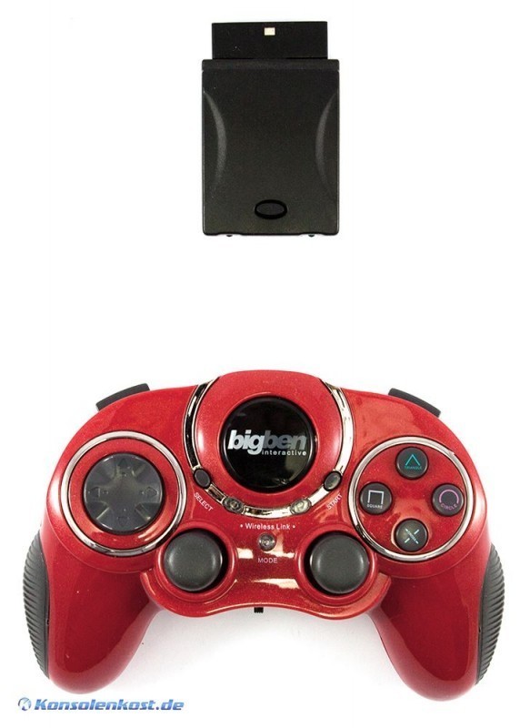 PS2 - Controller / Pad Wireless #rot [BigBen] (gebraucht) | Konsolenkost