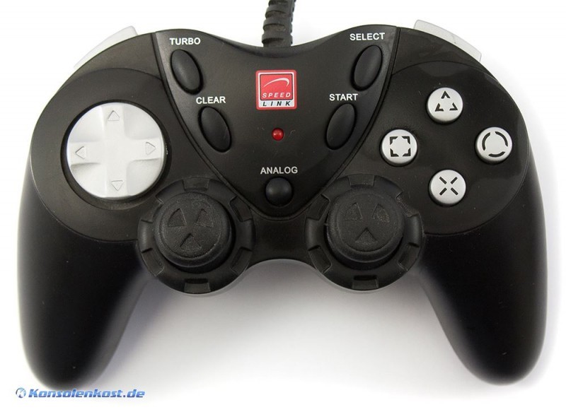 PS1 - Controller mit Turbo - Encounter Gamepad #schwarz [Speedlink ...