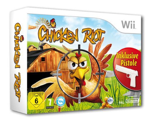 Wii - Chicken Riot: Die wilde Hühnerjagd + Gun (DE Version) (mit OVP ...