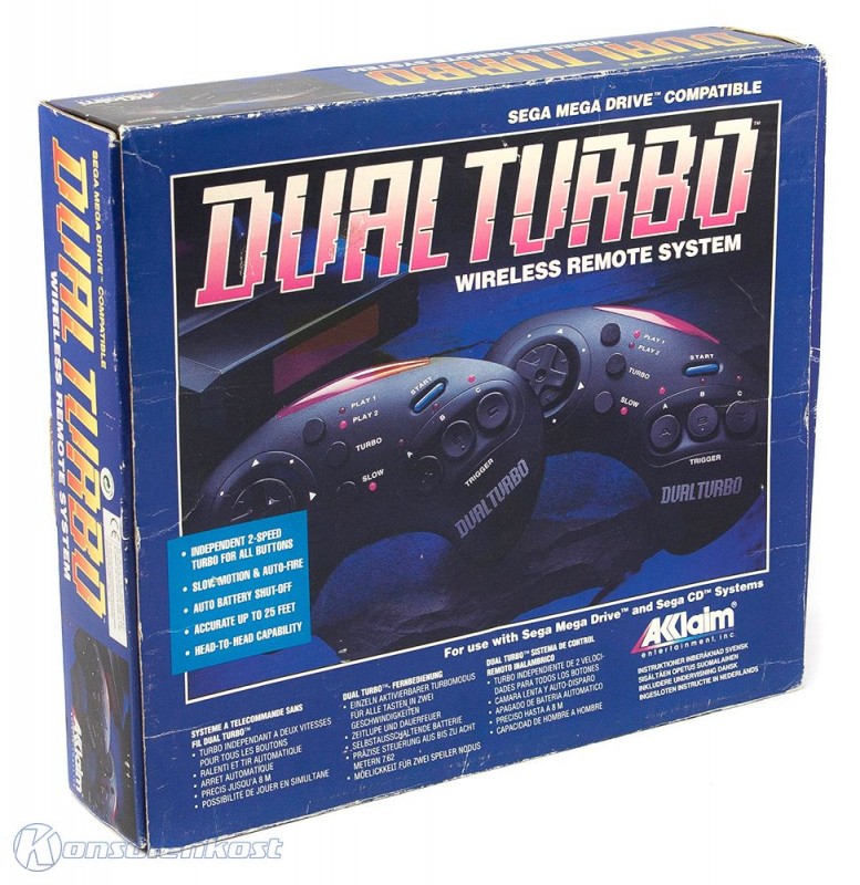 Mega Drive - 2 Wireless Controller mit Turbo & Slowmotion #schwarz Dual ...