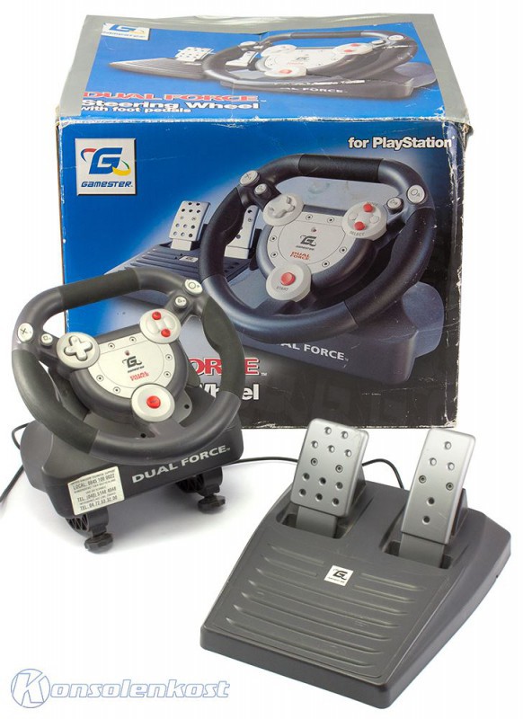 PS1 - Lenkrad / Racing / Steering Wheel mit Pedale #Dual Force ...