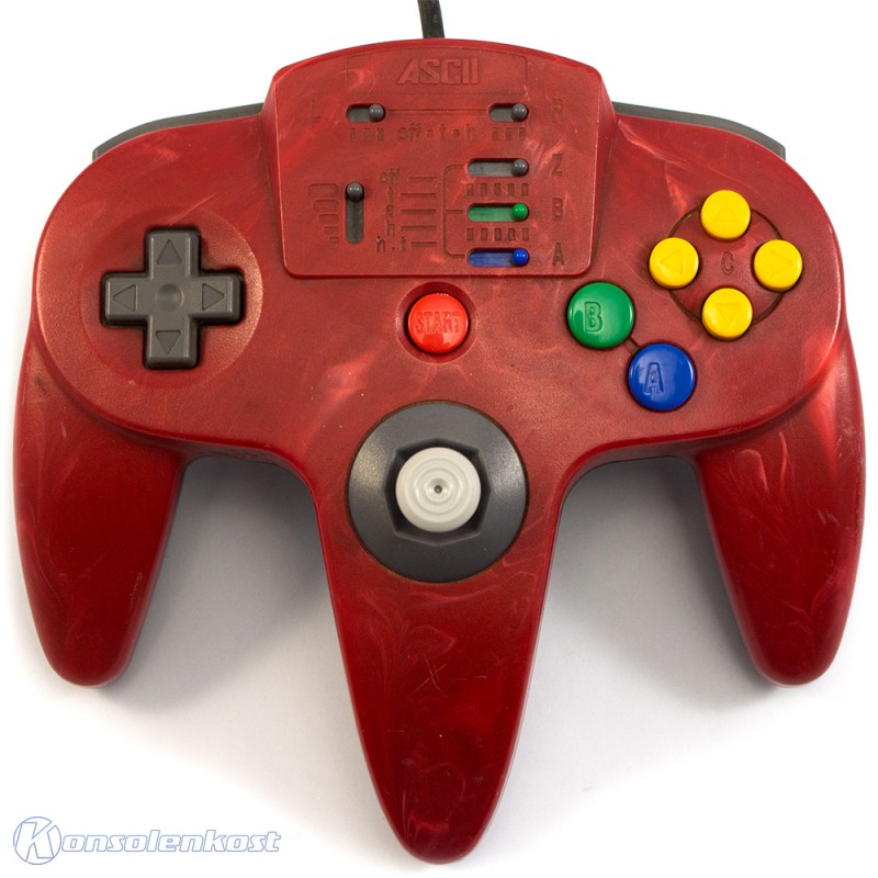 N64 - Controller / Pad mit Turbo #rot [Ascii] (gebraucht) | Konsolenkost