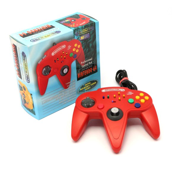 N64 - Controller / Pad #rot Competition Pro (mit OVP) (gebraucht ...