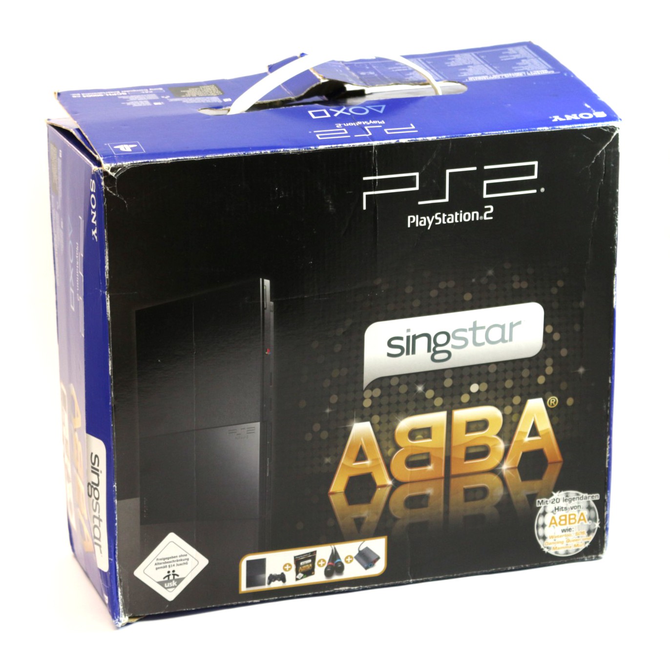 PS2 - Konsole Slim 2G SCPH-9000x #SingStar Abba Bundle + Original ...
