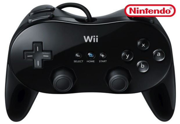 Wii - Original Controller / Pad #schwarz Classic Gamepad Pro [Nintendo ...