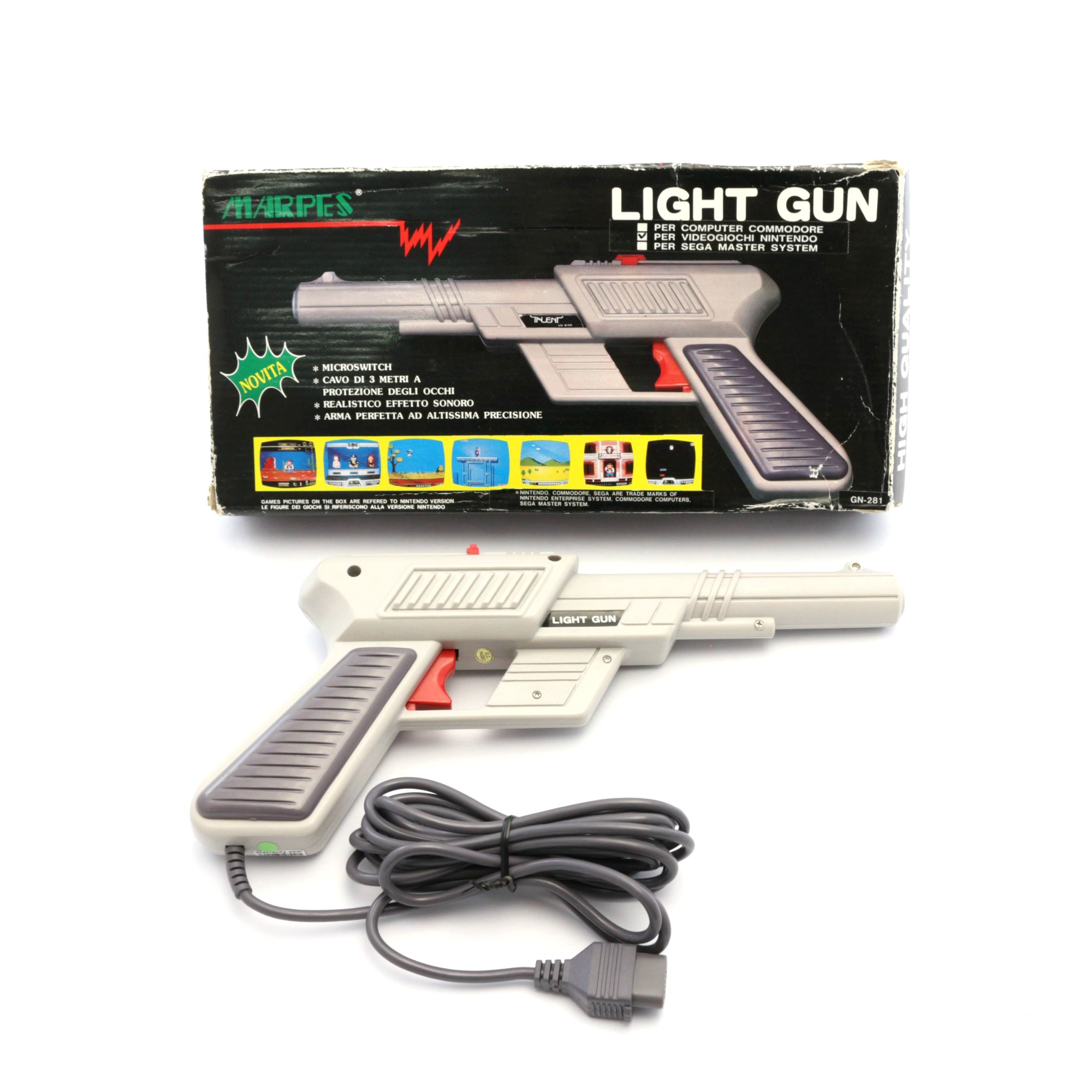 NES - Light Gun #Grau [Marpes] (mit OVP) (gebraucht) | Konsolenkost