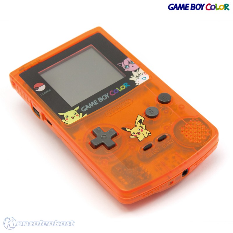 GameBoy Color - Konsole #orange-transparent Custom Case Pikachu ...
