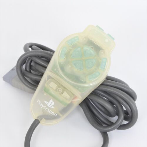 PS1 - Controller / Pad #Wired Grip transparent / clear yellow / SLPH ...