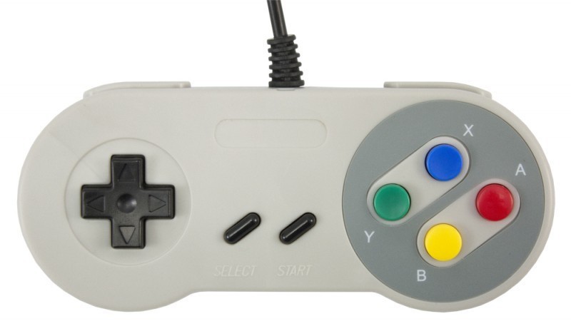 SNES - Controller / Pad #grau (mit farbigen Buttons) [Eaxus] (gebraucht ...
