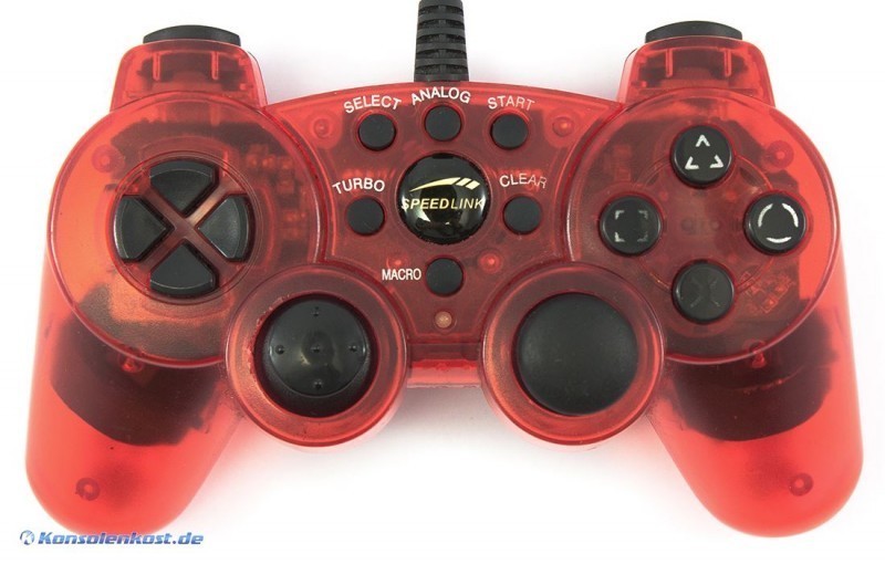PS2 - Controller / Pad #rot-transp. Strike 2 [Speedlink] (gebraucht ...