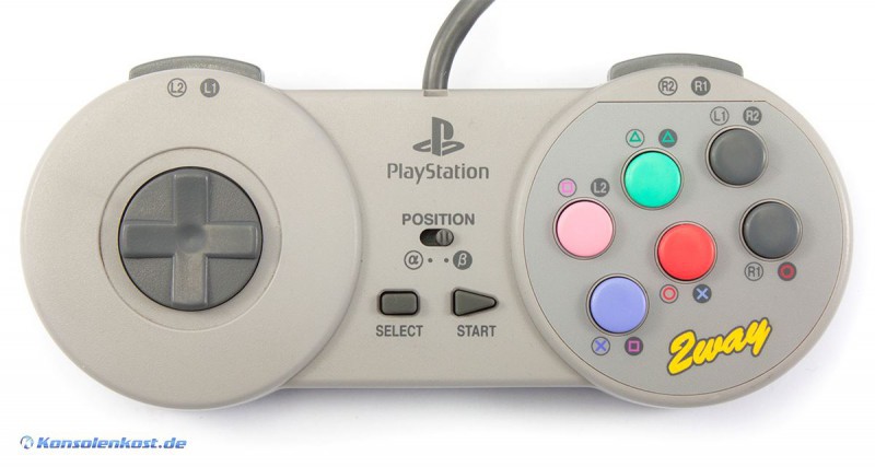 PS1 - Controller / Pad #grau Fighting Commander 2 Way / HPS-08 [Hori ...