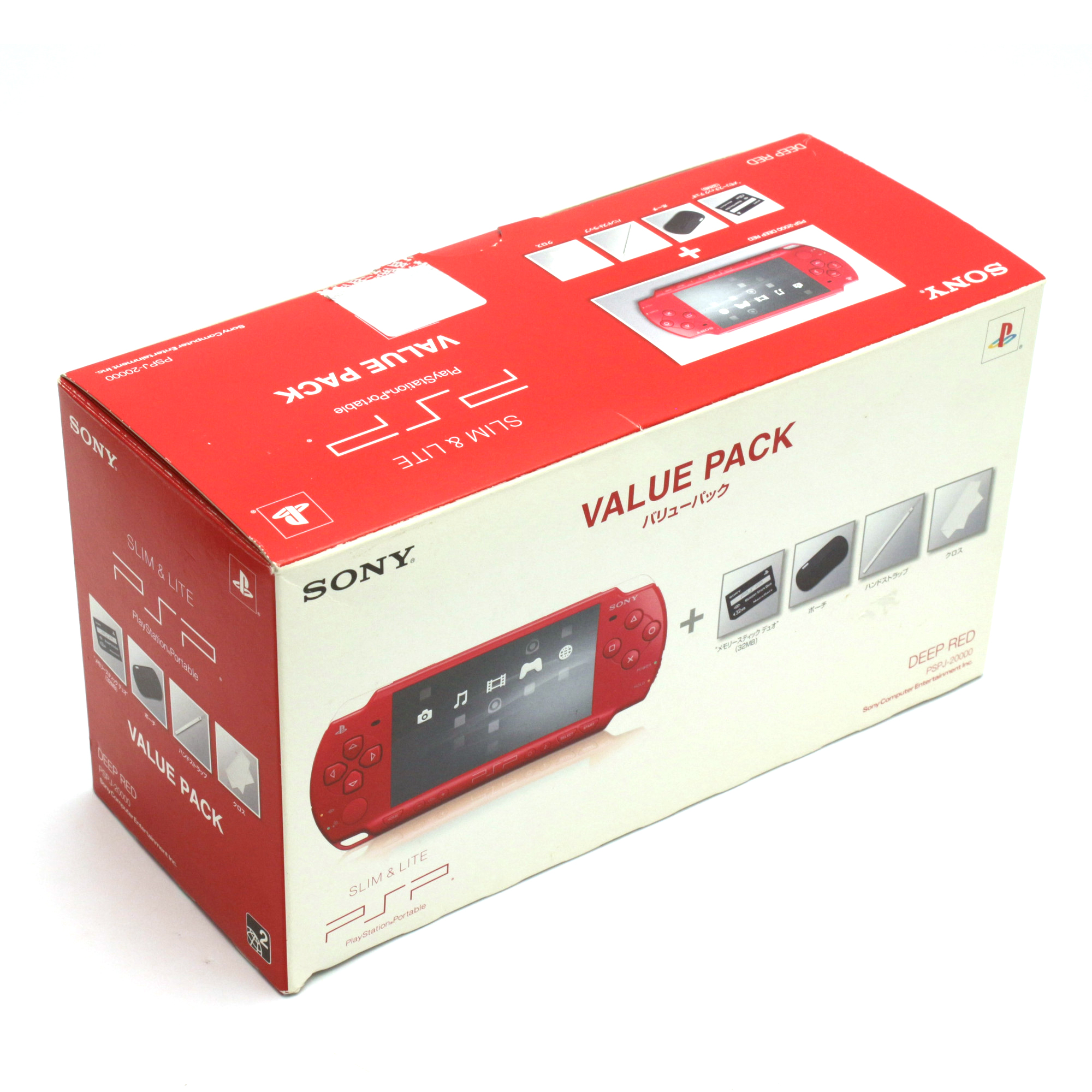 PSP - Konsole Slim & Lite 2000 #Deep Red / rot Value Pack + Netzteil ...