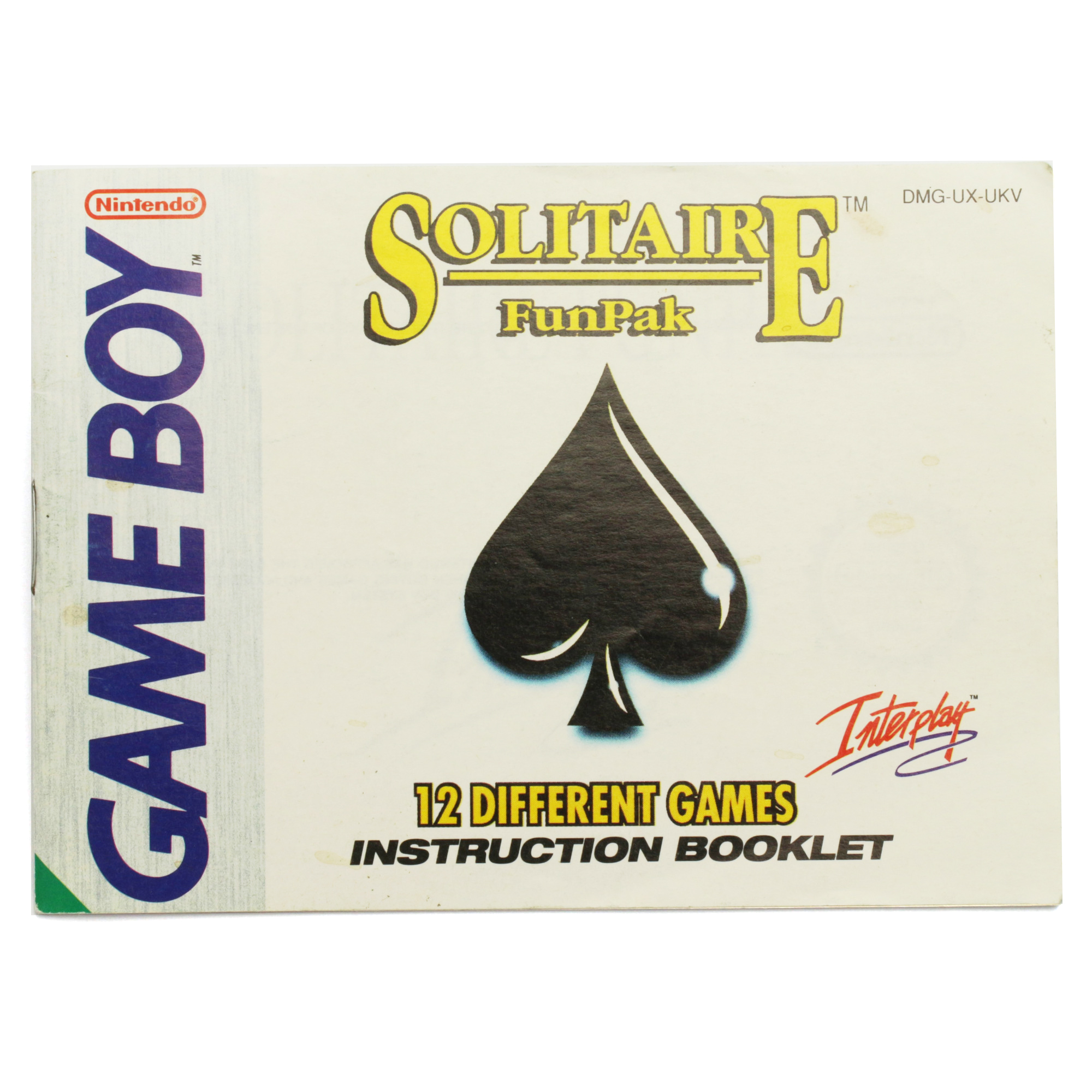 GameBoy - Solitaire Fun Pak #DMG-UX-UKV - Spielanleitung / Manual (UK ...