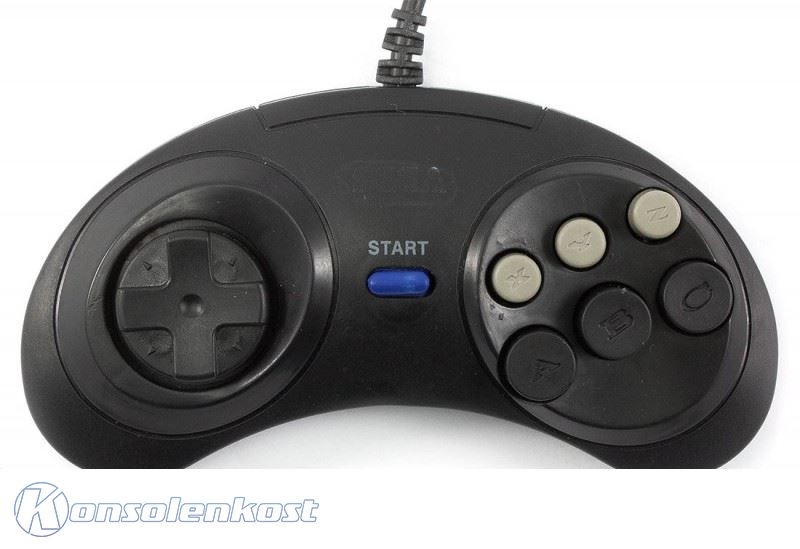 Mega Drive - 6-Button Controller #schwarz (gebraucht) | Konsolenkost