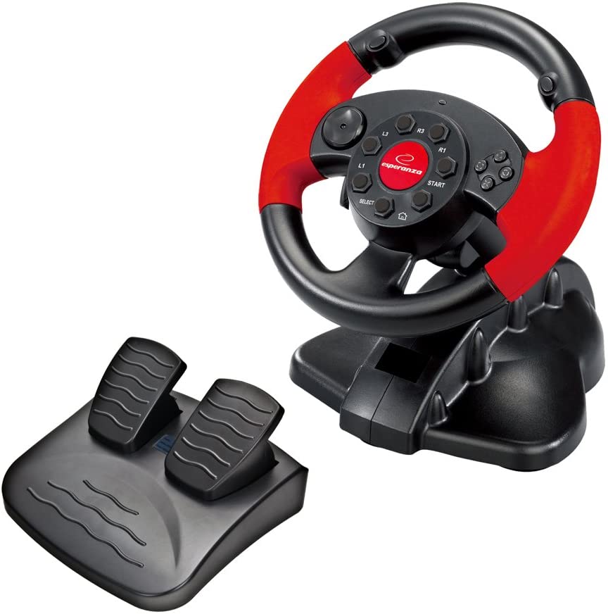 PS2 - Lenkrad / Racing / Steering Wheel mit Pedale High Octane EG103 ...