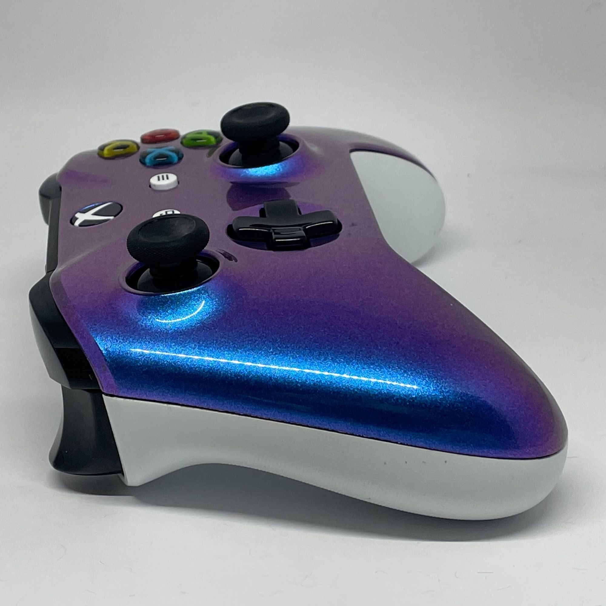 Xbox One Original Wireless Controller Custom Design lila blau chrom meliert sehr guter Zustand gebraucht Konsolenkost