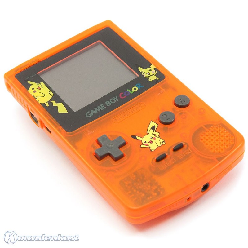 GameBoy Color - Konsole #orange-transp Custom Case Pokemon Pikachu ...