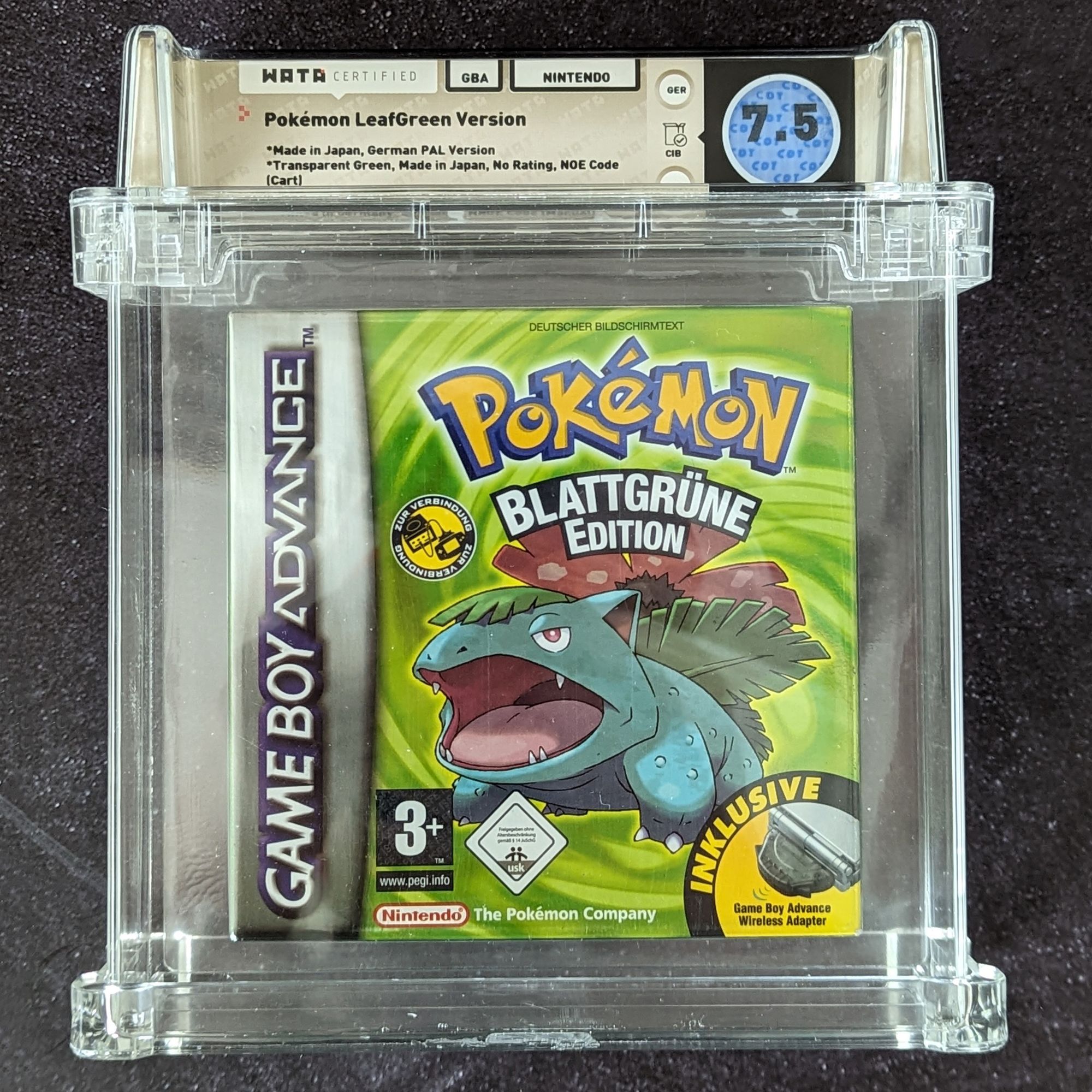 GameBoy Advance - Pokemon Blattgrüne Edition #WATA Grading SEALED 7.5 ...