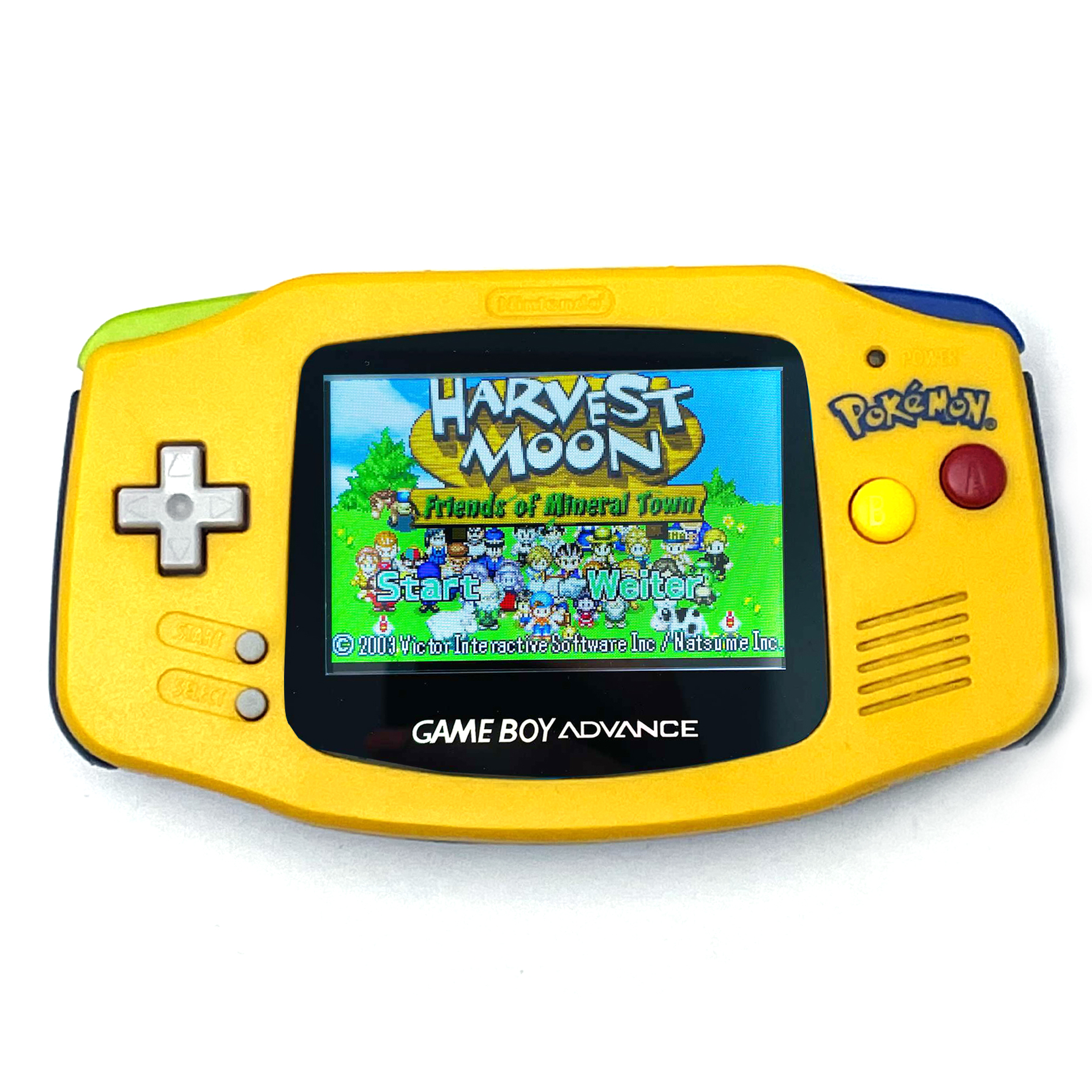 GameBoy Advance - Konsole GBA #Pokemon blau-gelb 2 IPS LCD Display Mod ...