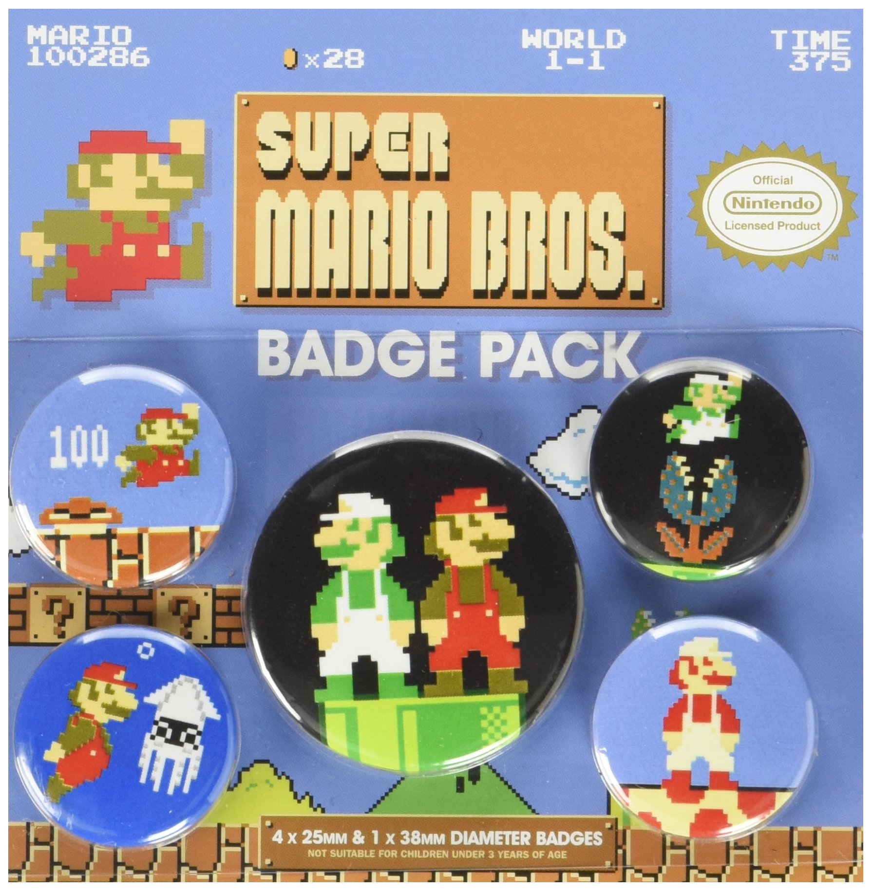 Specials - Super Mario Bros. Badge Pack Retro-Abzeichen [Pyramid ...