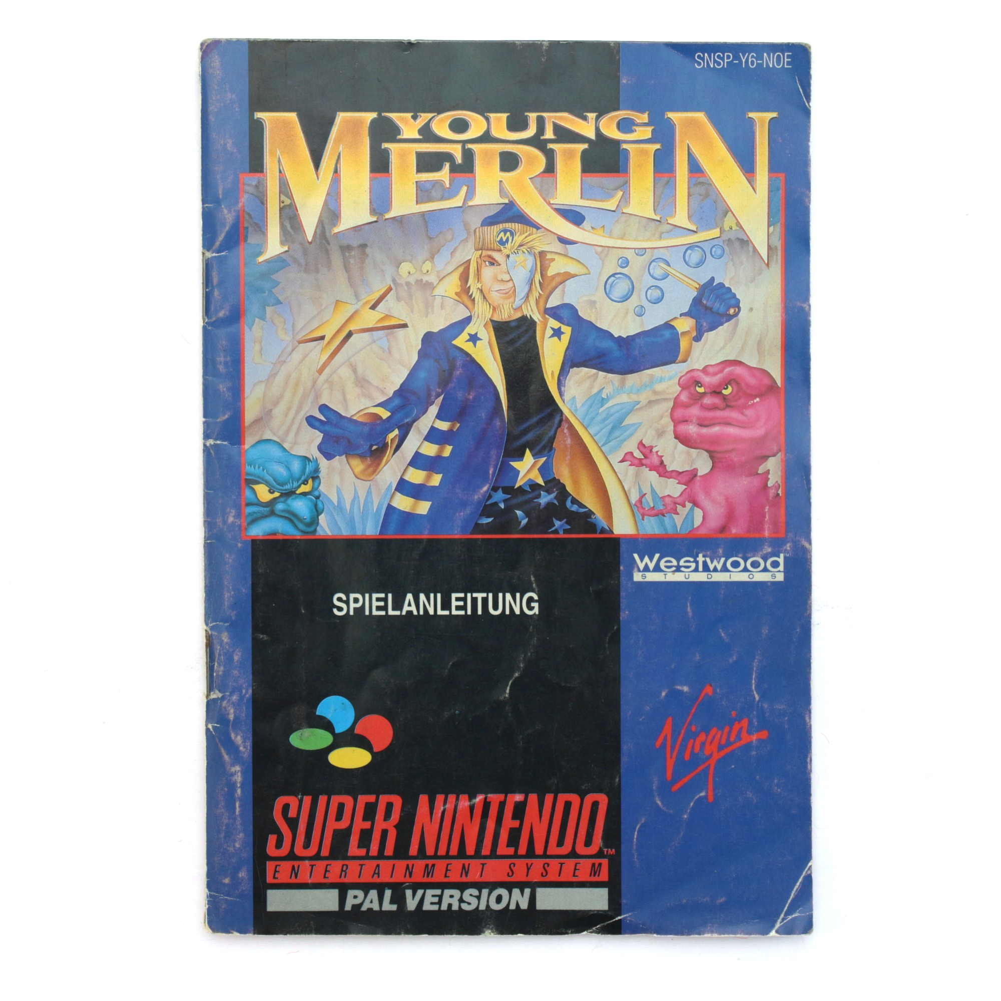 SNES - Young Merlin #SNSP-Y6-NOE - Spielanleitung / Manual (DE Version ...