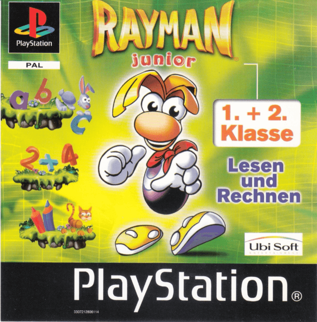 PS1 Rayman Junior 1. 2. Klasse Lesen und Rechnen DE Version mit OVP OVP beschadigt gebraucht