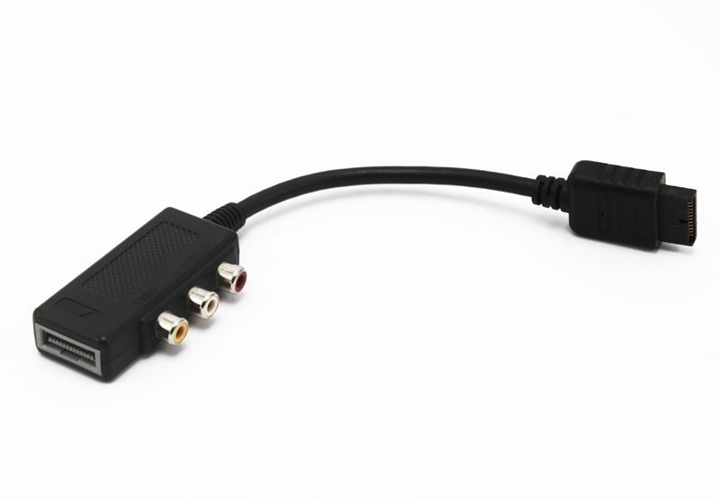 PS1 - AV Adapter / Zwischenstück #schwarz (für Guncon / Lightgun ...