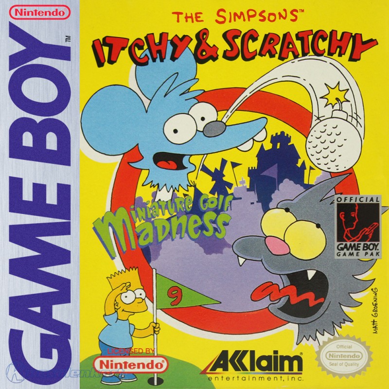 GameBoy - The Simpsons: Itchy & Scratchy - Miniature Golf Madness (mit ...