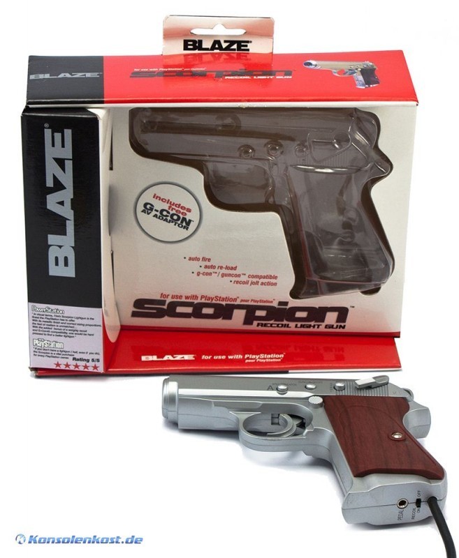 PS1 - Light Gun / Pistole / Phaser #silber Scorpion (mit OVP ...