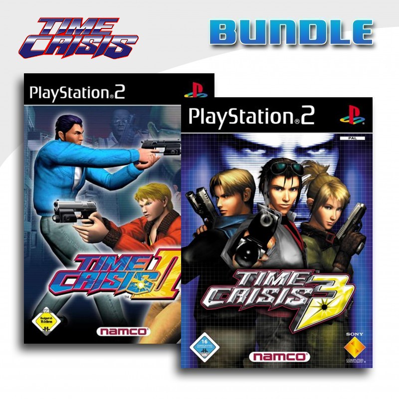 PS2 - Time Crisis 2 + Time Crisis 3 (unterstützt Lightgun) (mit OVP ...
