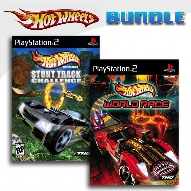 PS2 - Hot Wheels - Stunt Track Challenge + Hot Wheels World Race (mit ...