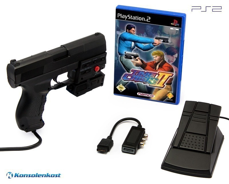 PS2 - Time Crisis 2 + Laser Blaster Lightgun + Laserpointer (mit OVP ...