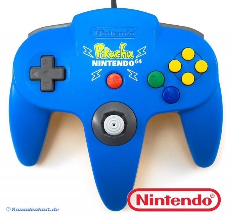 N64 - Original Controller #Light Blue Pikachu Edition NUS-005 [Nintendo ...