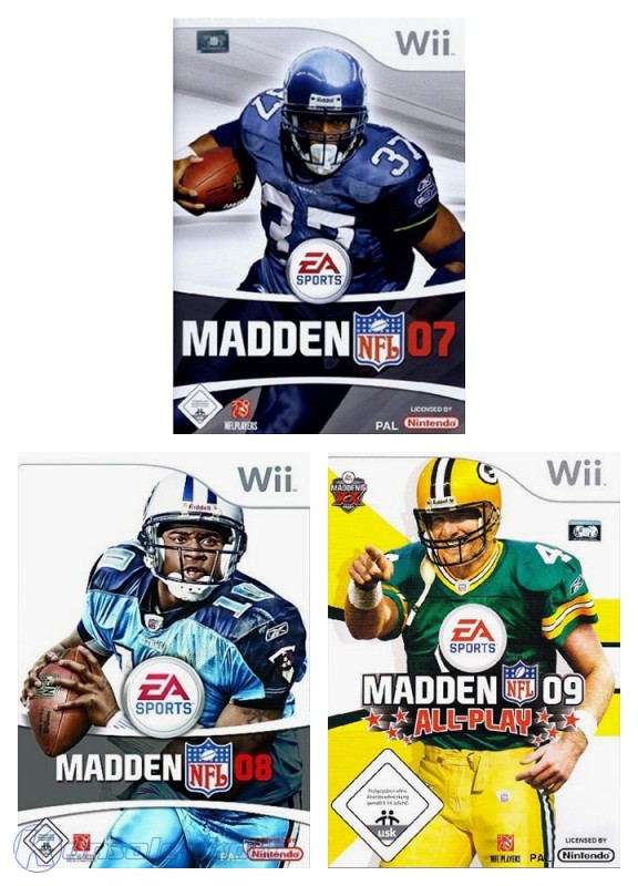 Wii - Madden NFL Bundle: 2007 + 2008 + 2009: All-Play (DE/EN) (mit OVP ...