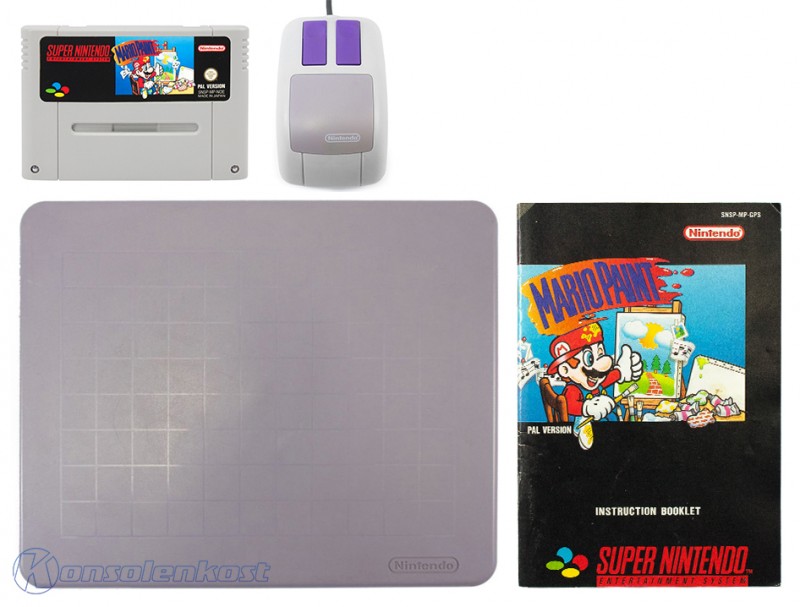 SNES - Mario Paint + Maus + Mousepad (Modul mit Anl.) (gebraucht ...