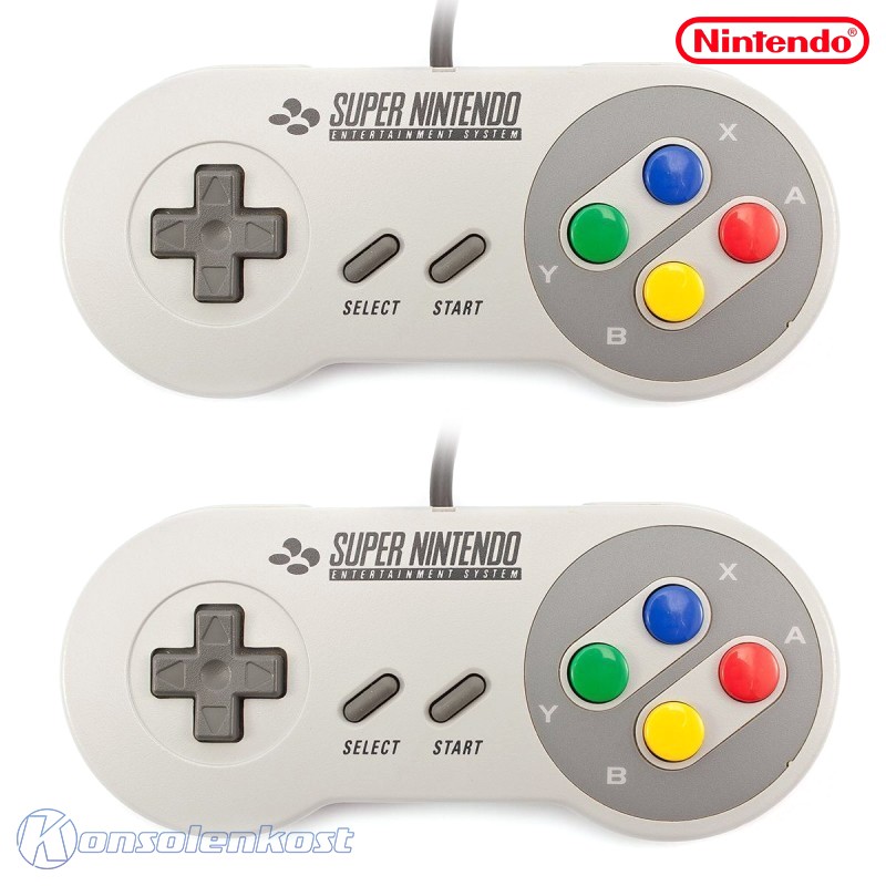 SNES - 2 Original Nintendo Controller SNSP-005 (gebraucht) | Konsolenkost
